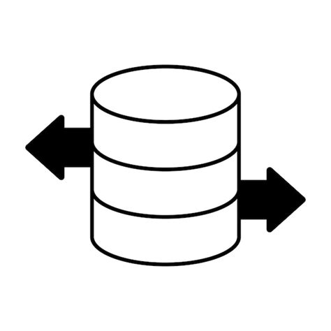 화살표가 있는 데이터베이스 무료 벡터