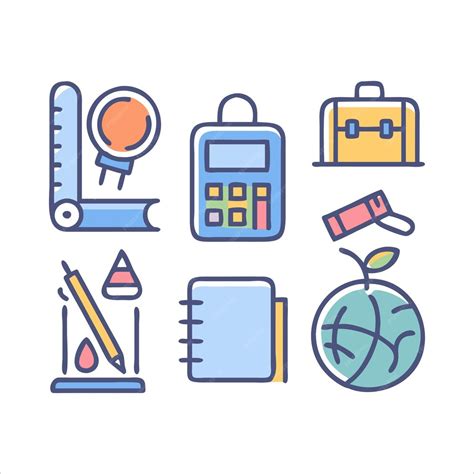 Back To School Theme Vector Icon Set Premium Ai Generated Vector