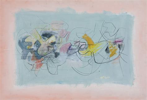 Three Henry Botkin American 1896 1983 Mixed Media Paintings