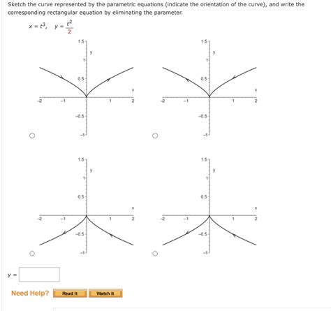 Solved Sketch The Curve Represented By The Parametric Chegg