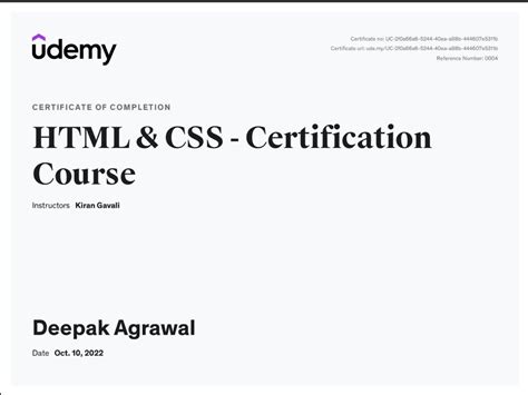 Deepak Agrawal On Linkedin Udemy Html Css