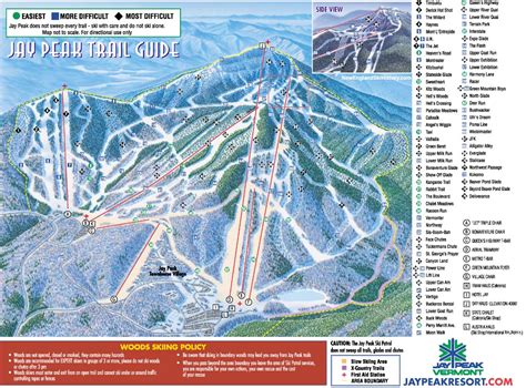 2003 04 Jay Peak Trail Map New England Ski Map Database