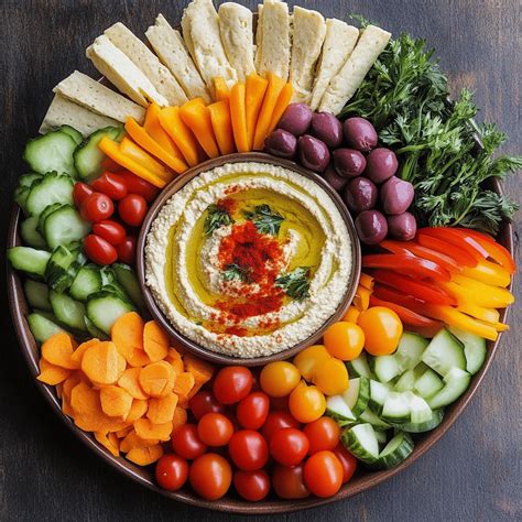 Hummus And Veggie Platter
