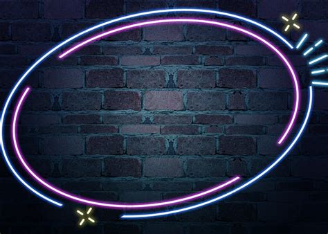 Neon Glow Blue Light Glowing Border Background Wall Psd Free Download