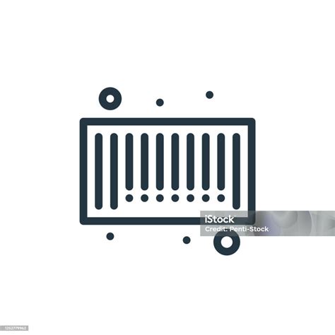 바코드 벡터 아이콘입니다 편집 가능한 스트로크를 바코드합니다 웹 및 모바일 앱 로고 인쇄 매체에 사용하기 위한 선형 기호를 바코드로 표시합니다 얇은 선 그림 벡터 격리 된