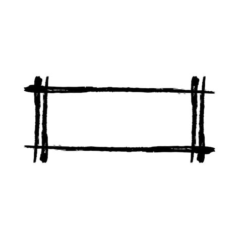 Premium Vector Frame Rectangle Elongated Texture Element Outline Border Grunge Shape Icon