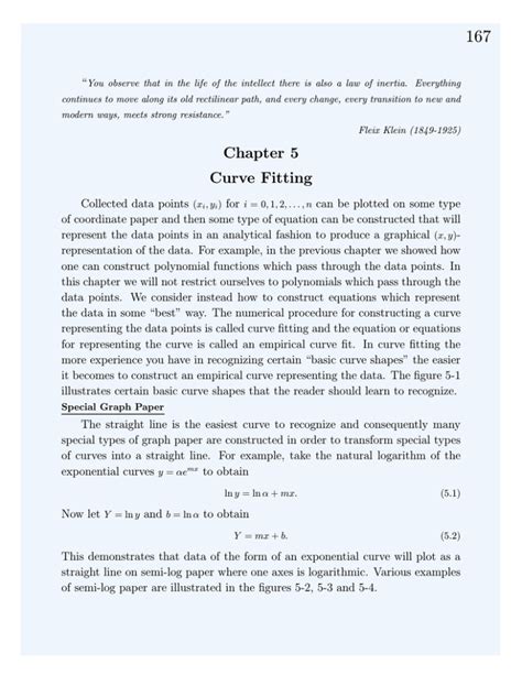 Chapter 5 Curve Fitting