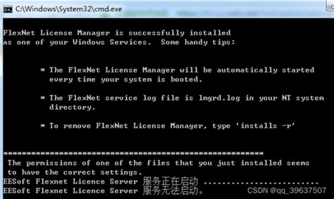 eesoft flexnet licence server 服务无法启动 2023 1 31 update csdn博客