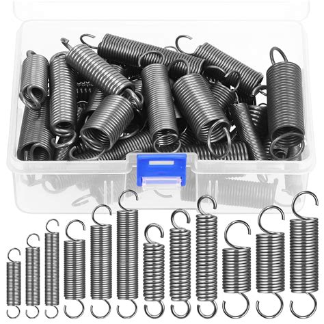Hilitchi 36pcs Extension Spring Assortment Kit 12 Sizes Extension Spring Carbon Steel Small