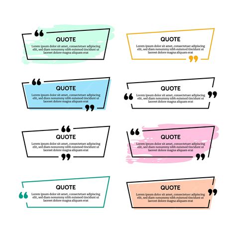 견적 상자 프레임 세트 프리미엄 벡터
