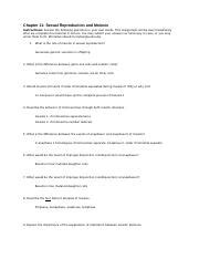Chapter 11 Sexual Reproduction And Meiosis Chapter 11 Sexual Reproduction And Meiosis