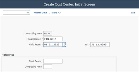 Cost Center In Sap