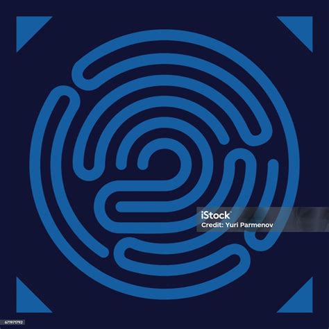 Id 응용 프로그램 아이콘 지문 벡터 일러스트 레이 션 평면 인간의 기호 절연 개성 개념에 대한 스톡 벡터 아트 및 기타 이미지 개성 개념 경찰관 네트워크 보안