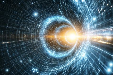 Stellar Warp A Warp In Spacetime Forming A Stellar Pattern Premium Ai Generated Image