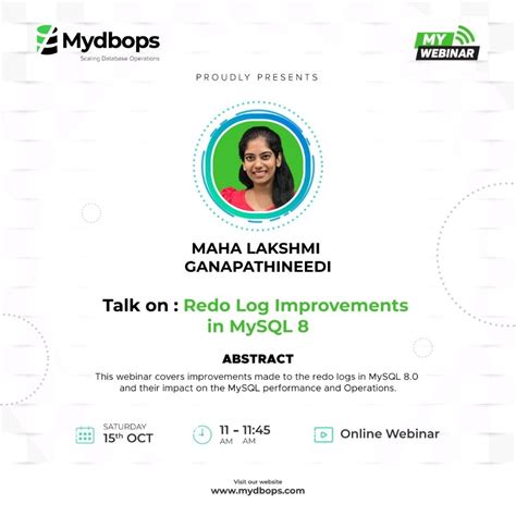 Synopsis Of Mydbops 17th Edition Of Mywebinar Mydbops Blog