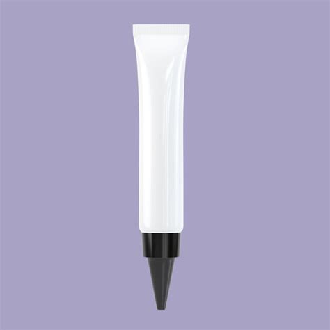 Premium PSD | White cosmetics tube with black lid