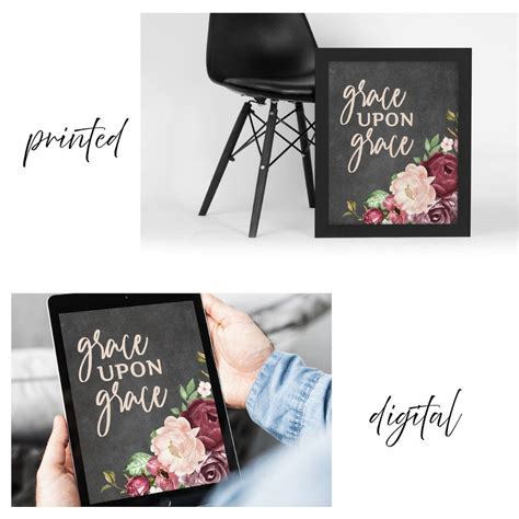 Bible Verse Grace Upon Grace Scripture Poster Zazzle Scripture
