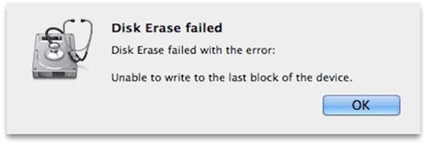Unable To Write To The Last Block Of The Device Mymac Computer