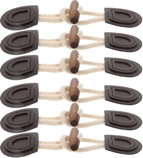 Amazon MAGICLULU 6 Pairs Of Leather Sew On Toggles Vintage Closure