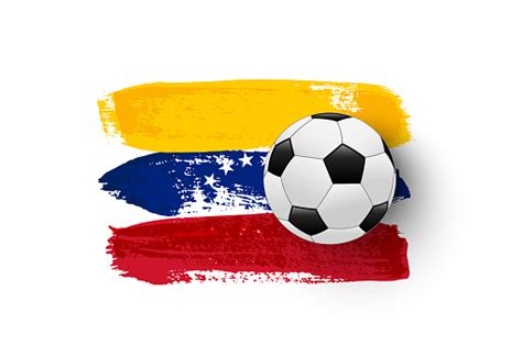브러쉬 스트로크로 만든 베네수엘라의 국기에 현실적인 축구 공 벡터 축구 디자인 요소 Championship에 대한 스톡 벡터 아트 및 기타 이미지 Championship