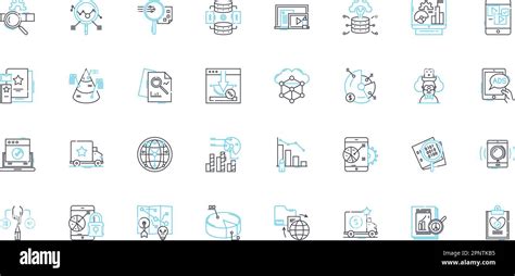 Social Media Analysis Linear Icons Set Engagement Metrics Sentiment Virality Insights