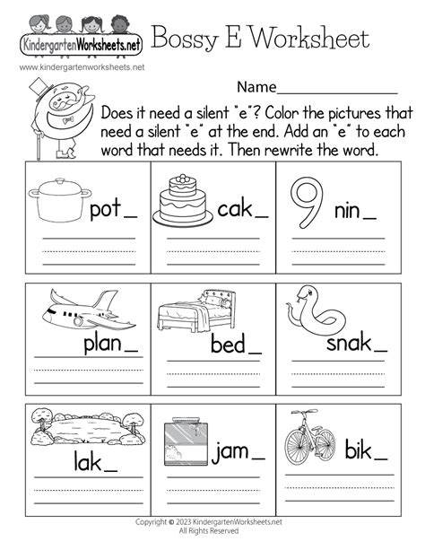 Kindergarten Phonics Printables