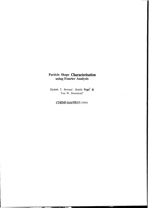 pdf particle shape characterization using fourier analysis