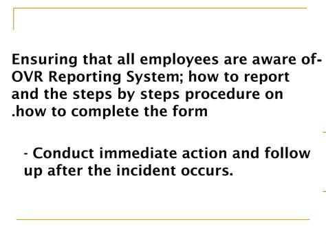 Occurrence Variance Reporting Ppt