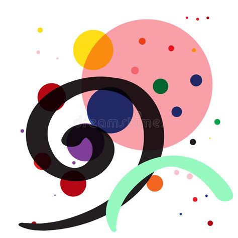 Abstract Artwork Of Swirling Lines Overlapping Circles And Vibrant