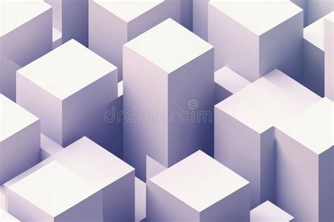 Modern Isometric Cube Pattern Featuring Structured Spacing And Soft Shadows In A Minimalistic