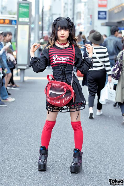Harajuku Goth Girl In Hellcatpunks Corset Kreepsville 666 And Yosuke Tokyo Fashion