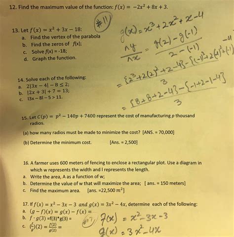 solved find the maximum value of the function f x 2x 2