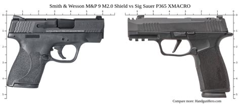 Smith And Wesson Mandp 9 M2 0 Shield Vs Sig Sauer P365 Xmacro Vs Sig Sauer