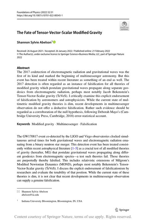 The Fate Of Tensor Vector Scalar Modified Gravity