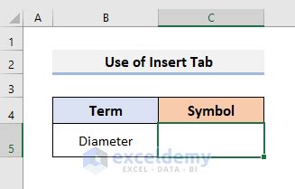 How To Type Diameter Symbol In Excel 4 Quick Methods ExcelDemy