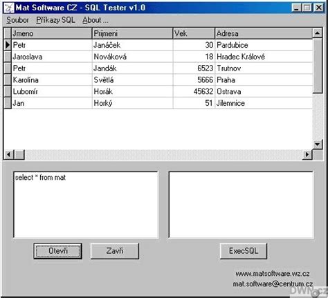 Sql Tester 10 Programy Ke Stažení Zdarma Dwncz