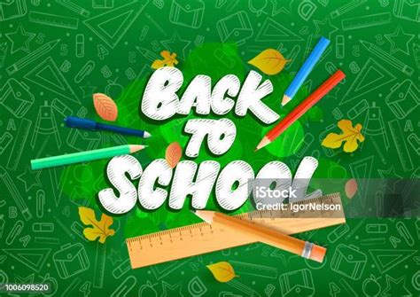 학교 분필 하 여 텍스트 그리기를 다시 벡터 일러스트 레이 션 디자인입니다 개념에 대한 스톡 벡터 아트 및 기타 이미지 개념 개념과 주제 개체 그룹 Istock