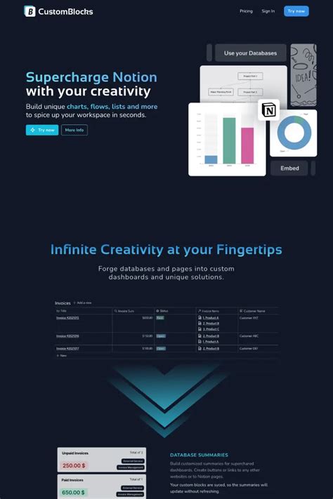 Customblocks Notion App
