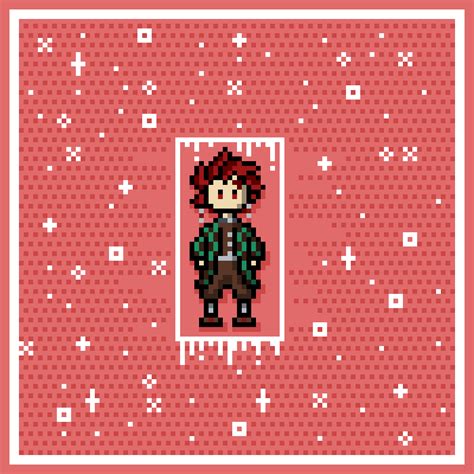 Pixilart Tanjiro Pixel Art By Rufiales224