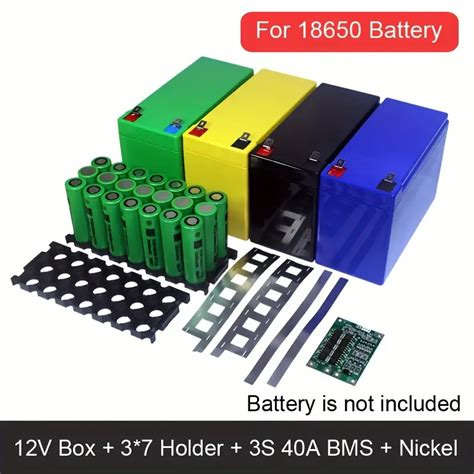 1 세트 18650 리튬 배터리 상자 12v 리튬 배터리 상자 Diy 조립 충전식 배터리 3 7 그룹 186 Temu