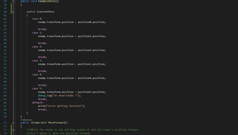 Coroutine Problems My Character Is Meant To Go Forward Into Certain Locations Towards You When