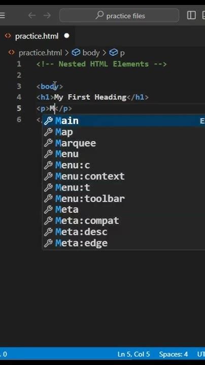Nested Html Elements Html Coding Code Webdevelopment Htmlcode