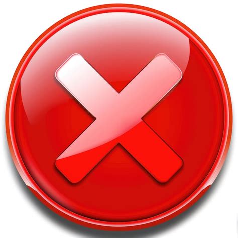 Negative Action Alert Stop Cancel Quit With Big Red X Button Premium Ai Generated Image