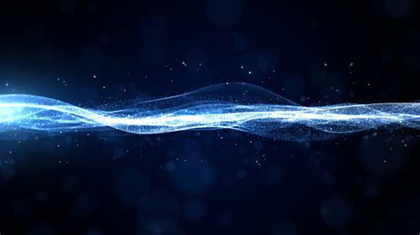 디지털 사이버 공간 미래 선과 점 연결로 흐르는 푸른 색 입자 물결 추상적인 배경 3d 렌더링 파도 패턴에 대한 스톡 사진 및 기타 이미지 Istock