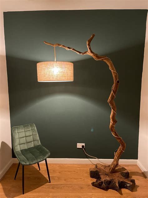 Handmade Tree Branch Floor Lamp With Shade Branch Lamp Decor Branch