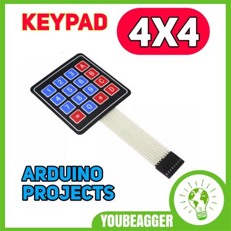 jual modul keypad 4x4 membrane button arduino project shopee indonesia