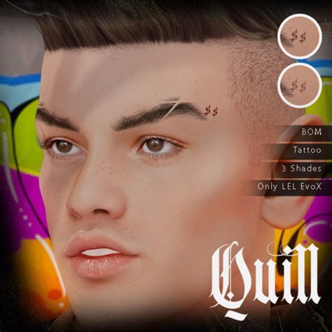 Second Life Marketplace Quill Face Tattoo