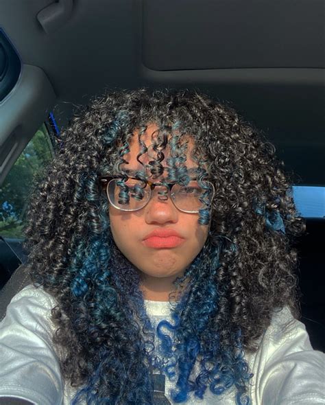 Curly Blue Egirl Split Dye Hair Inspo In 2023 Dyed Curly Hair Colored Curly Hair Mixed Curly