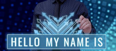 Inspiration Showing Sign Hello My Name Isintroducing Yourself To New People Workers As