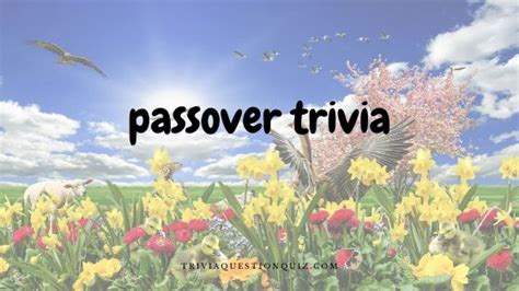 55 Passover Trivia Game To Know All About Pesach Trivia Quiz